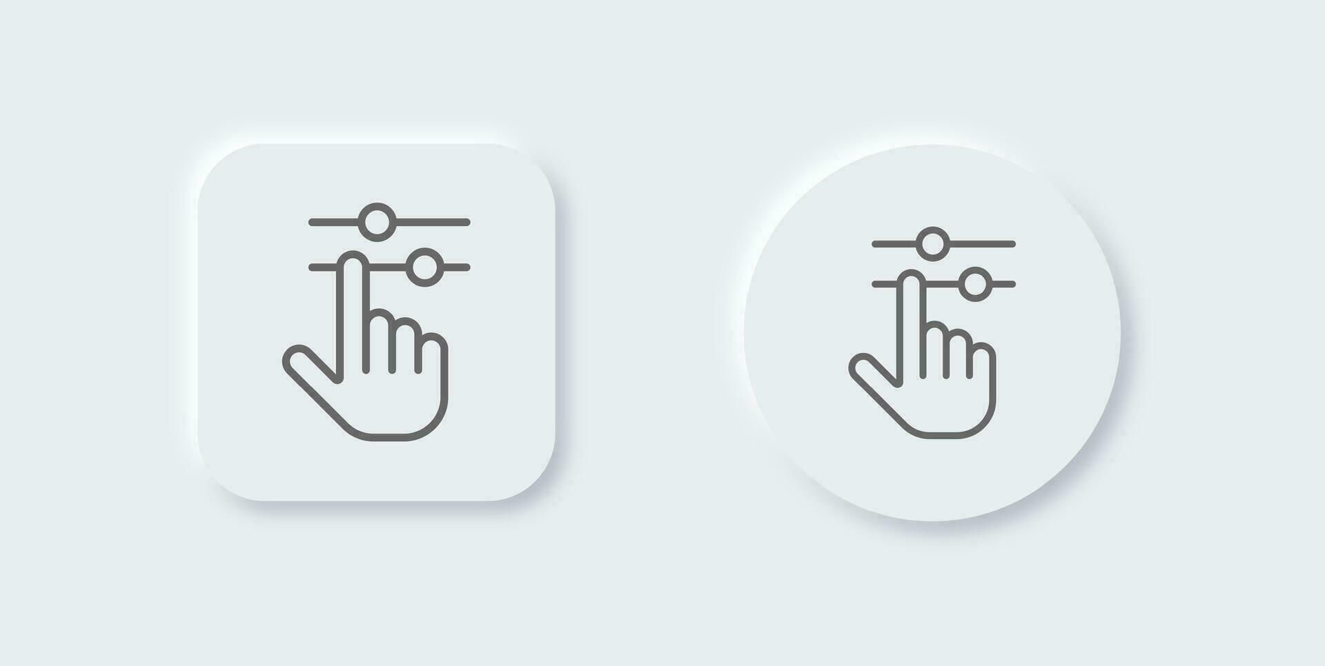 Adjust Line Icon In Neomorphic Design Style Control Signs Vector