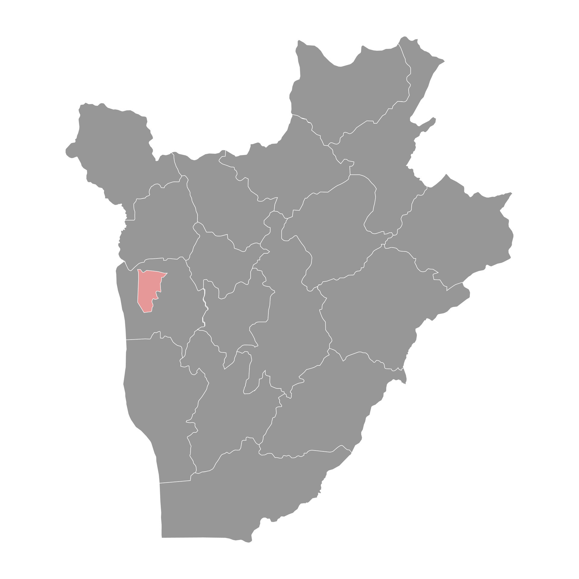 Bujumbura Mairie Province Map Administrative Division Of Burundi