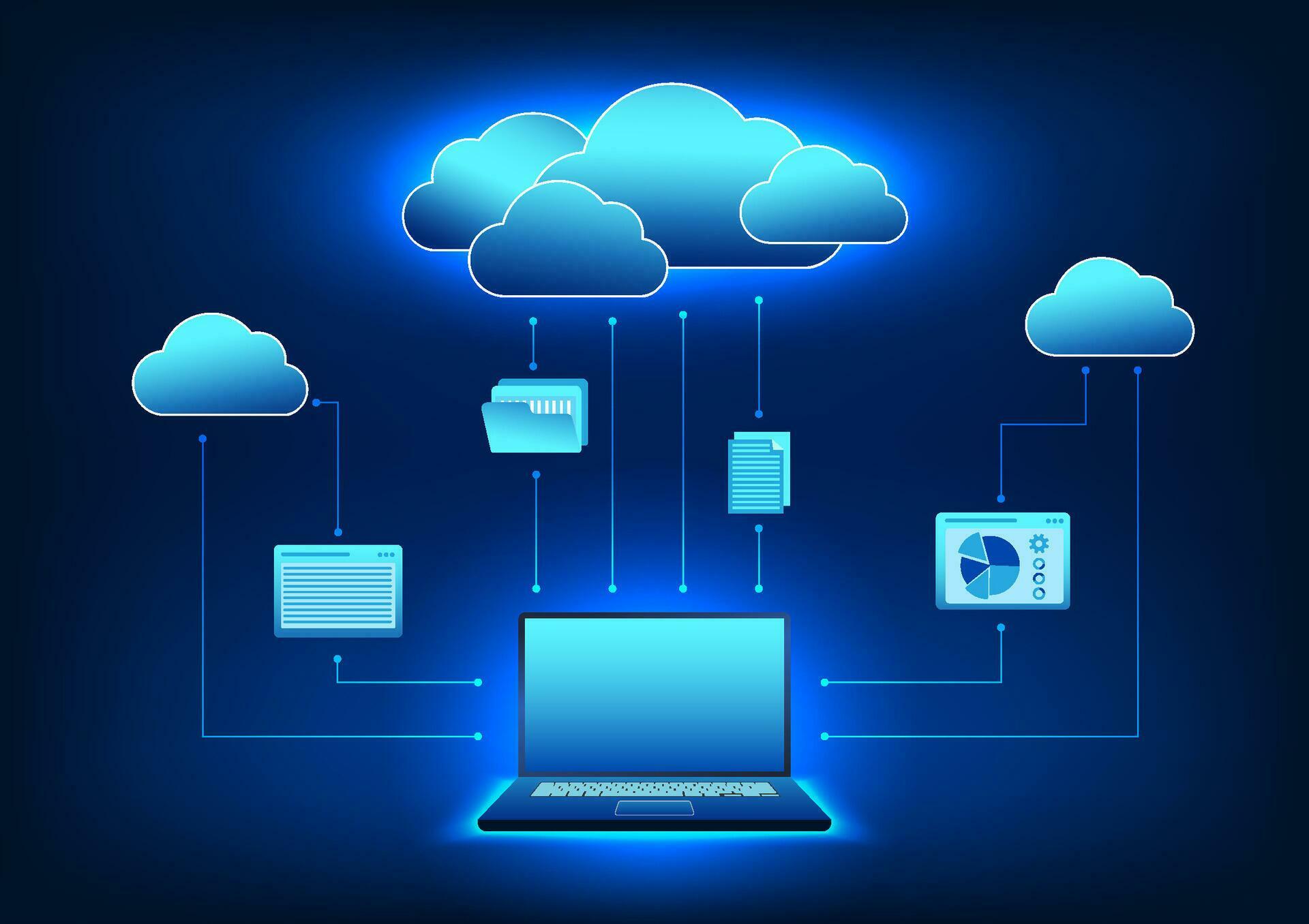 Cloud technology Computers that transfer data to be stored in the cloud It means transferring ...