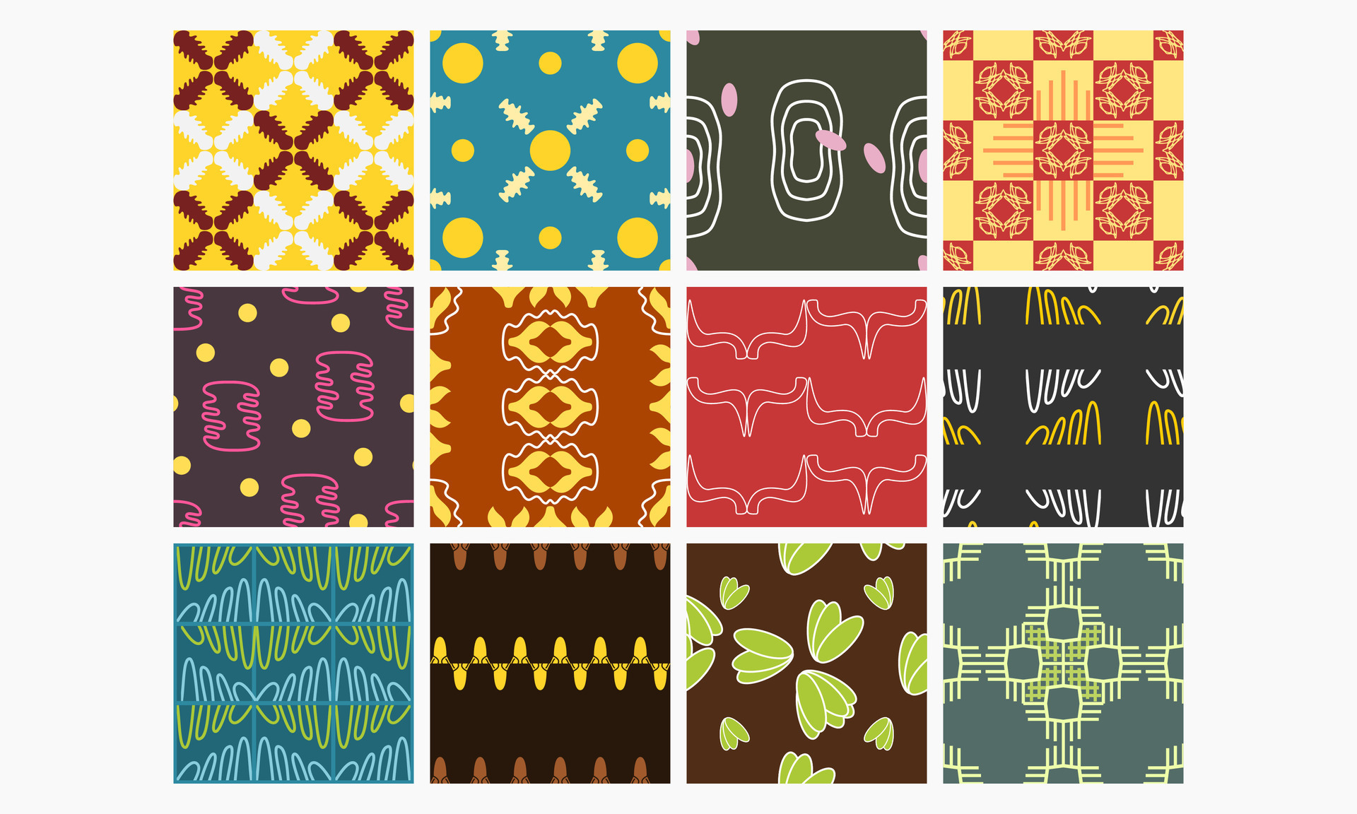 a collection of artistic and elegant seamless patterns. Perfect for ...