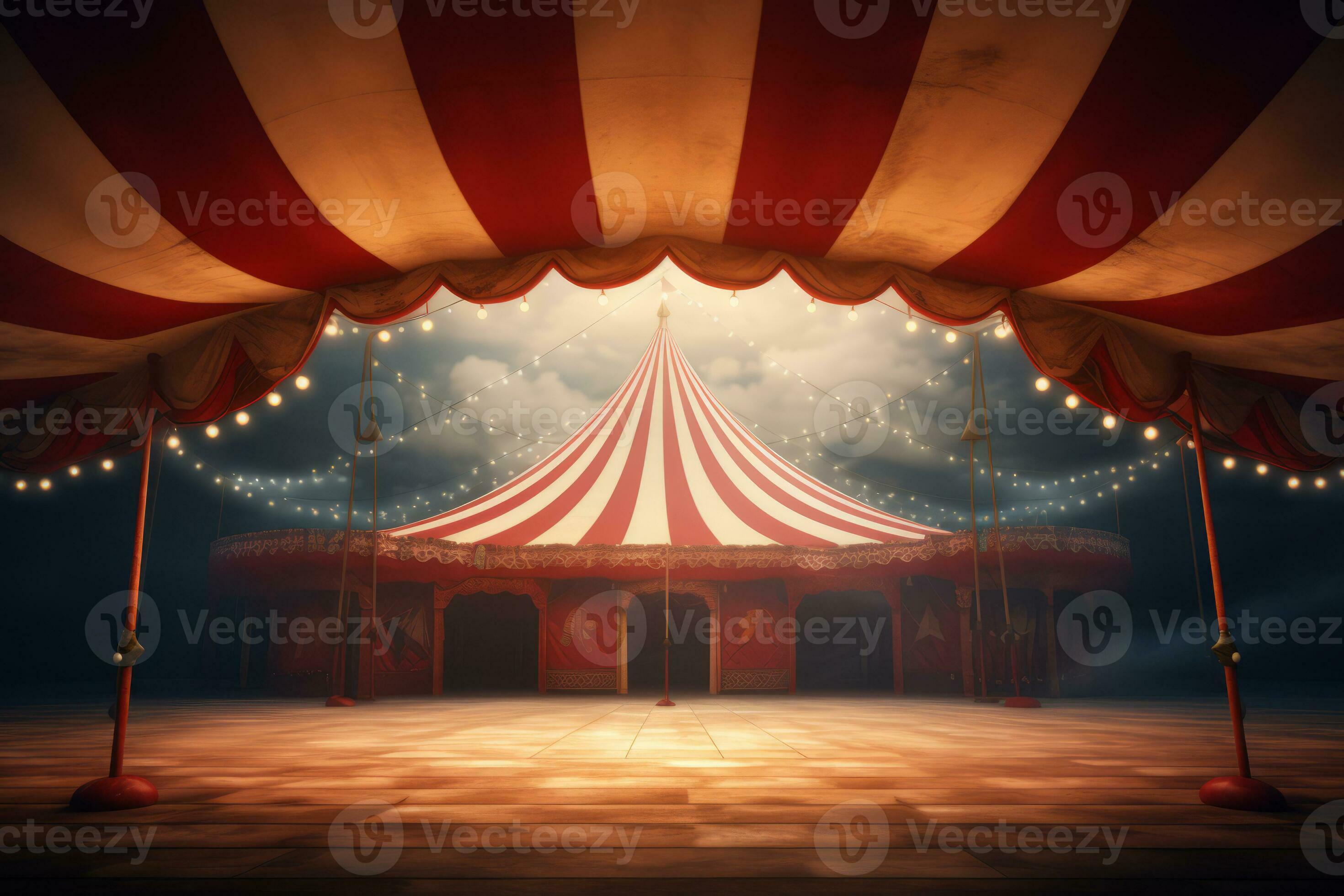 Circus tent seen from inside. Generative AI 32490442 Stock Photo at Vecteezy