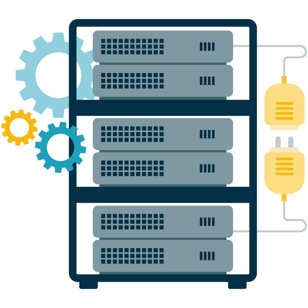 ilustración de servidor equipo, servidor datos centrar 32493748 Vector en Vecteezy