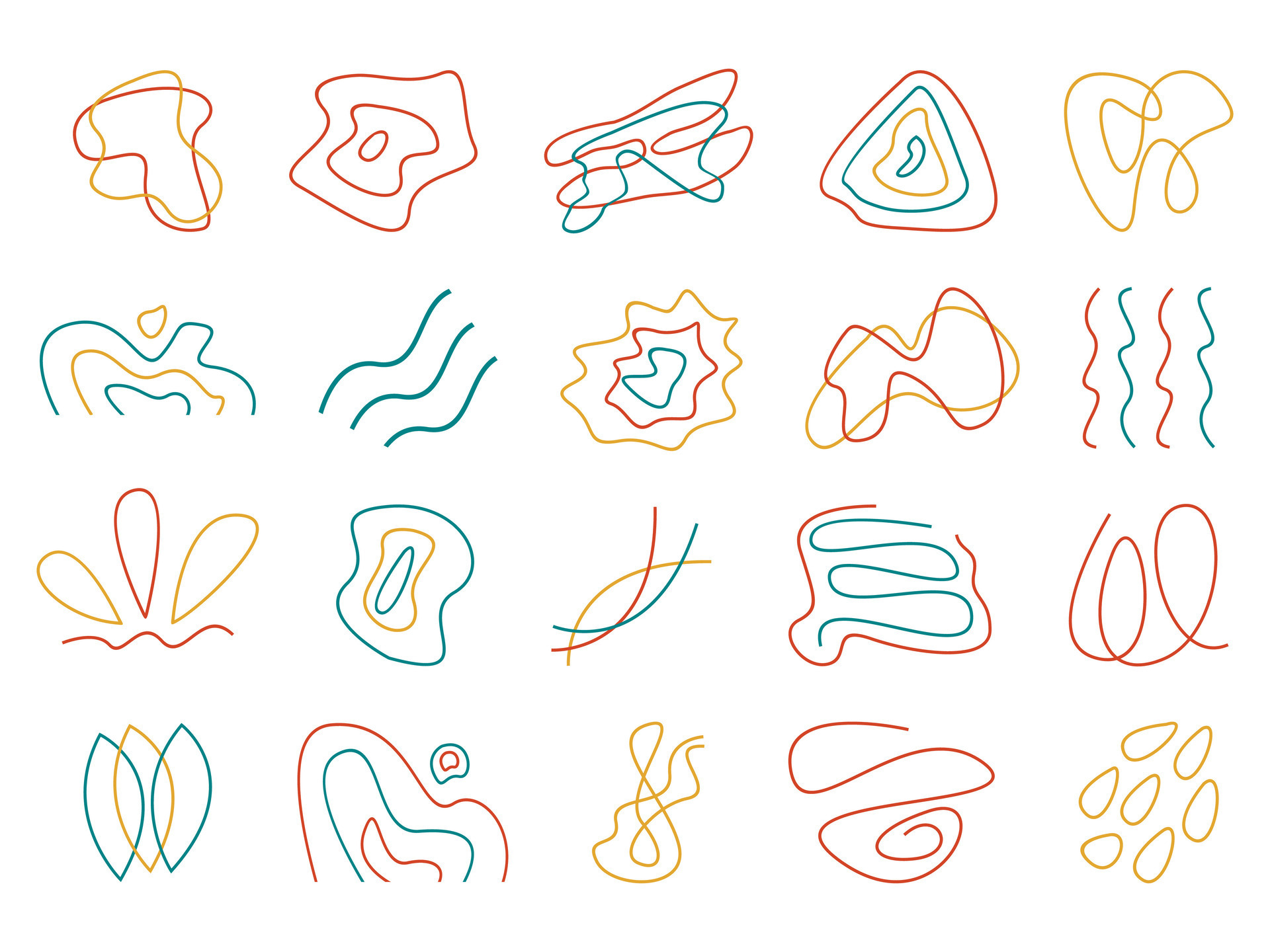 Abstract Line Shape Element Set 32495114 Vector Art at Vecteezy