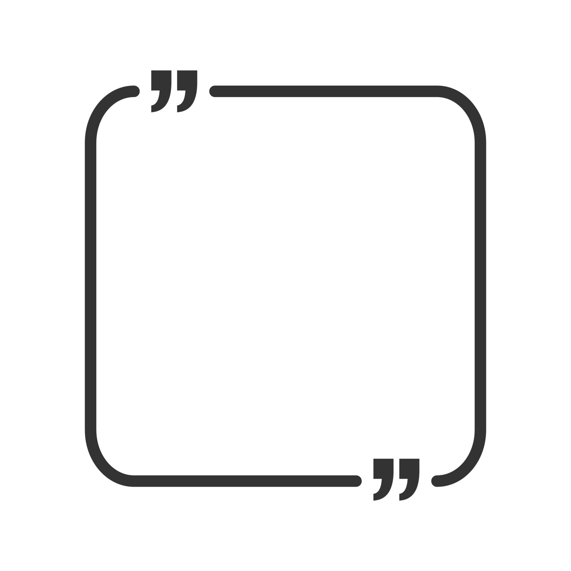 Quote Square Frame Quotation Mark Symbol Speech Mention Texting Box