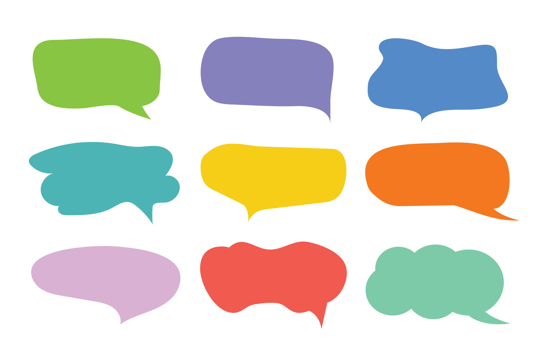 Set of callout, speech bubbles, chats, elements icons, vector ... Set of callout, speech bubbles, chats, elements icons, vector ...