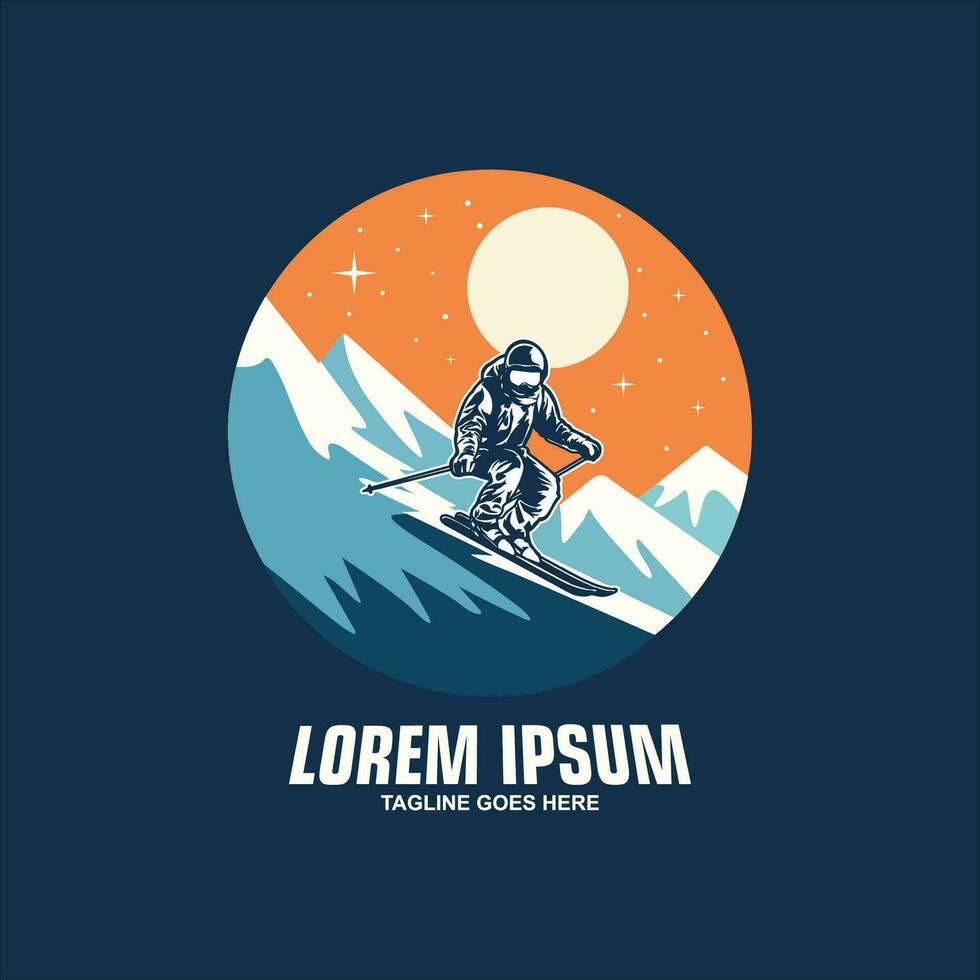 Ski Skiing Sport Logo Template Vector 32498263 Vector Art at Vecteezy