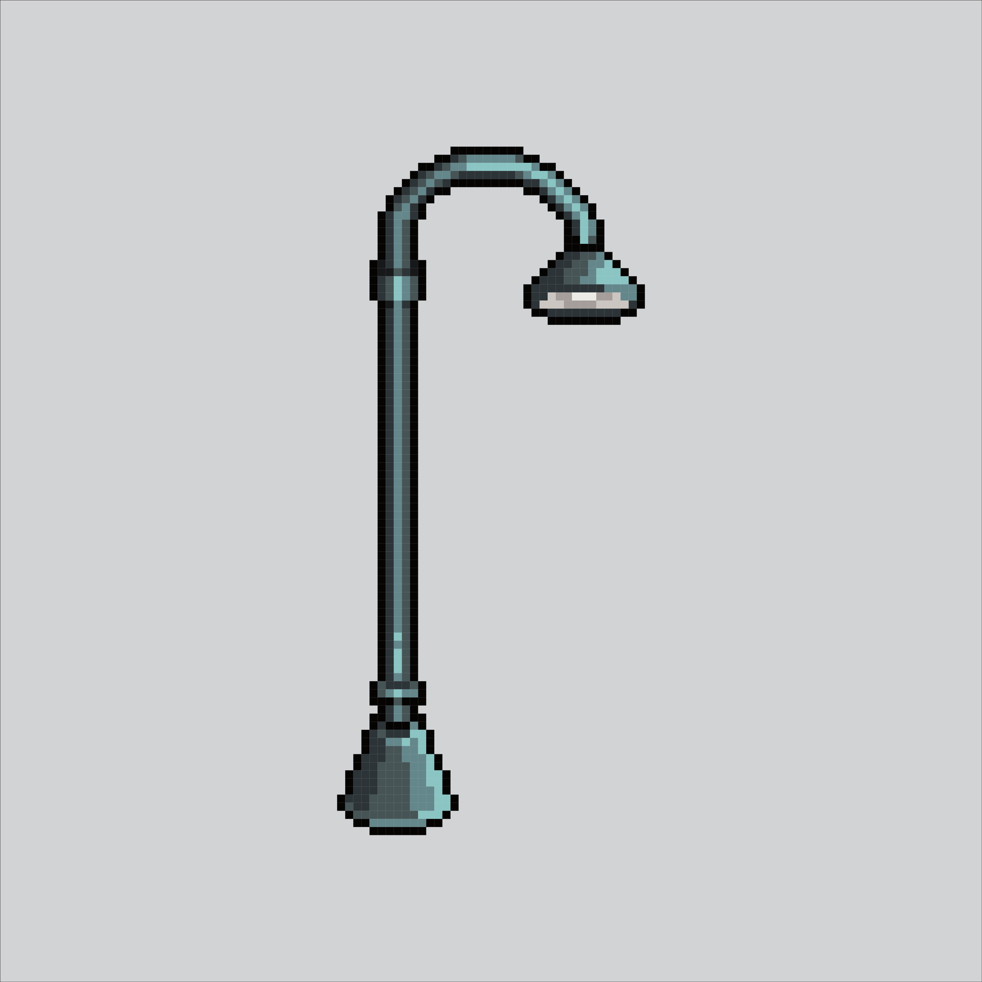 Pixel art illustration street light. Pixelated street lamp. street ...
