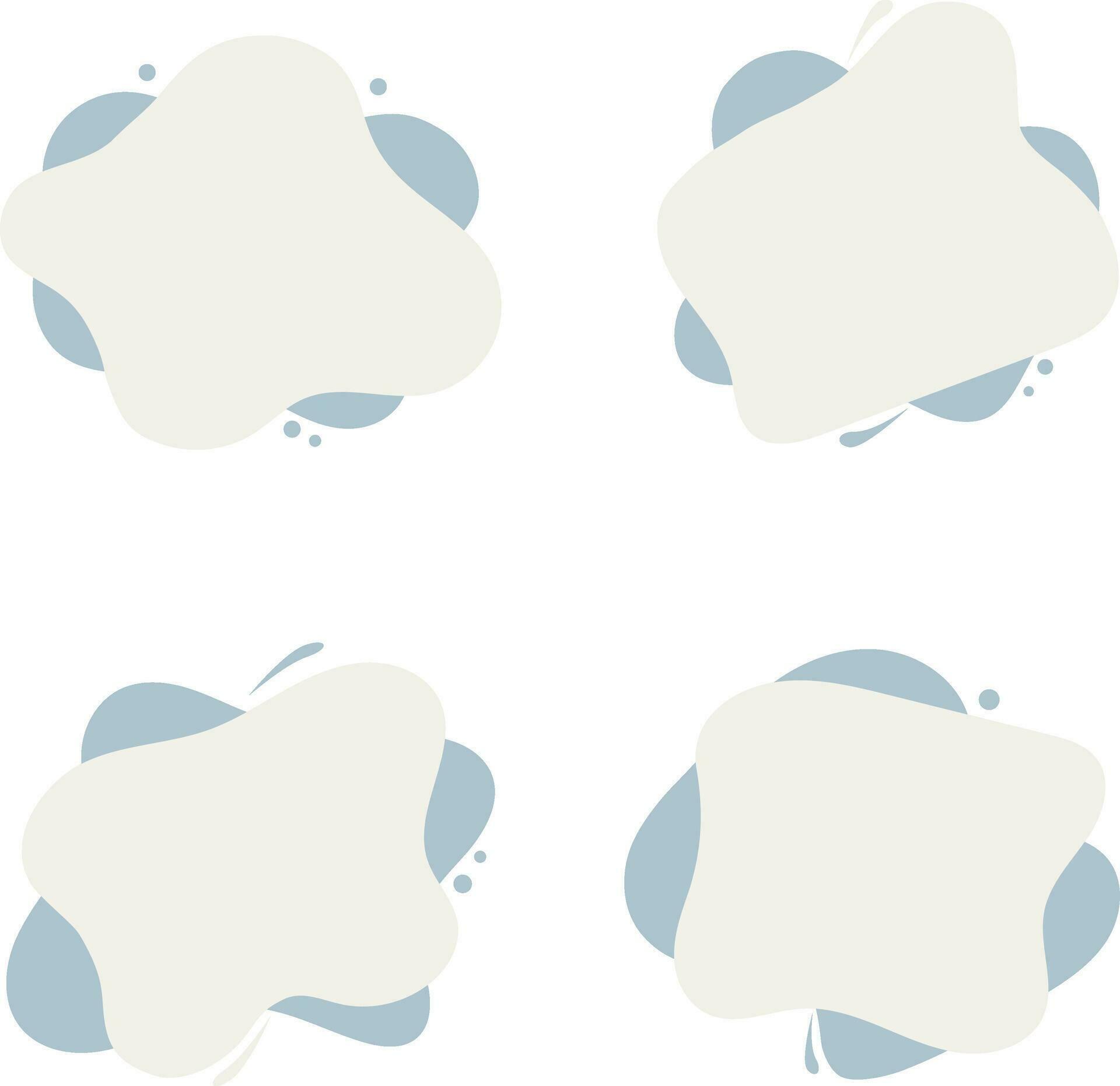 Blob Text Box With Liquid Splash Design. Vector Illustration Set ...