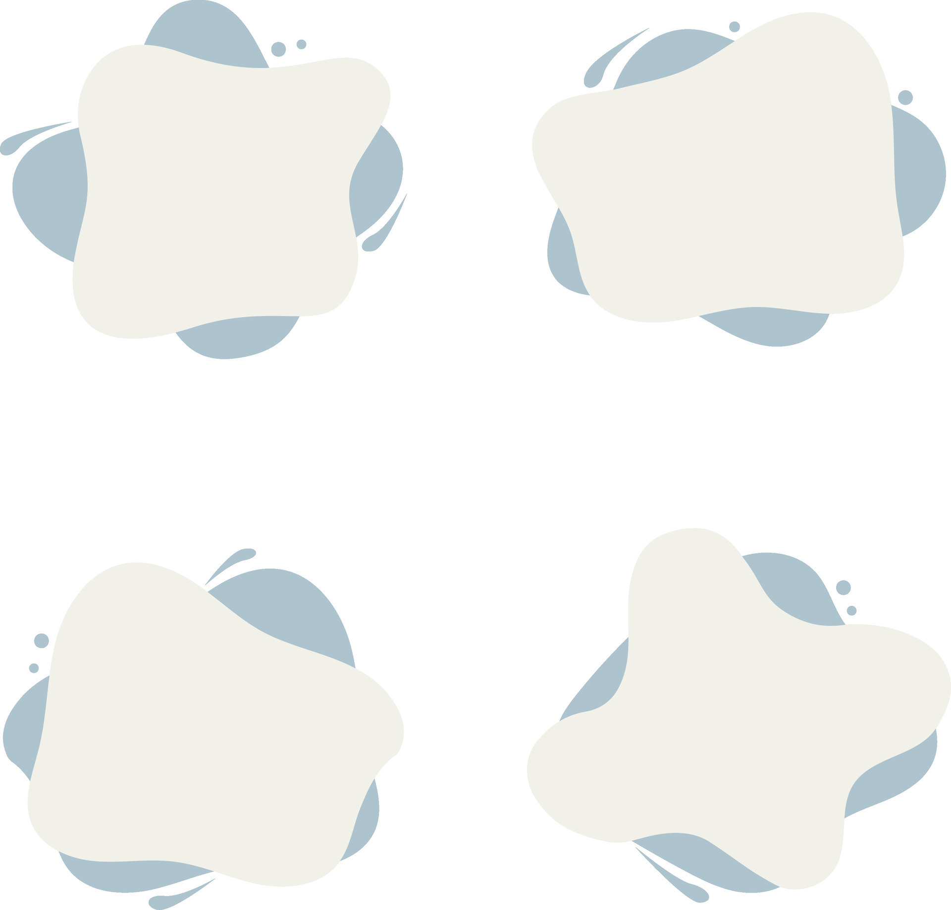 Blob Text Box With Liquid Splash Design. Vector Illustration Set ...