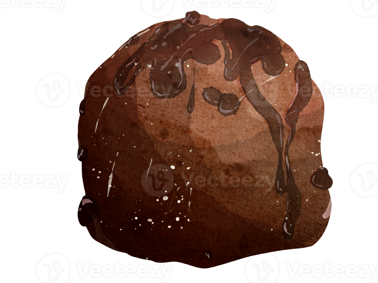 Dark Chocolate Watercolor 32499317 Png