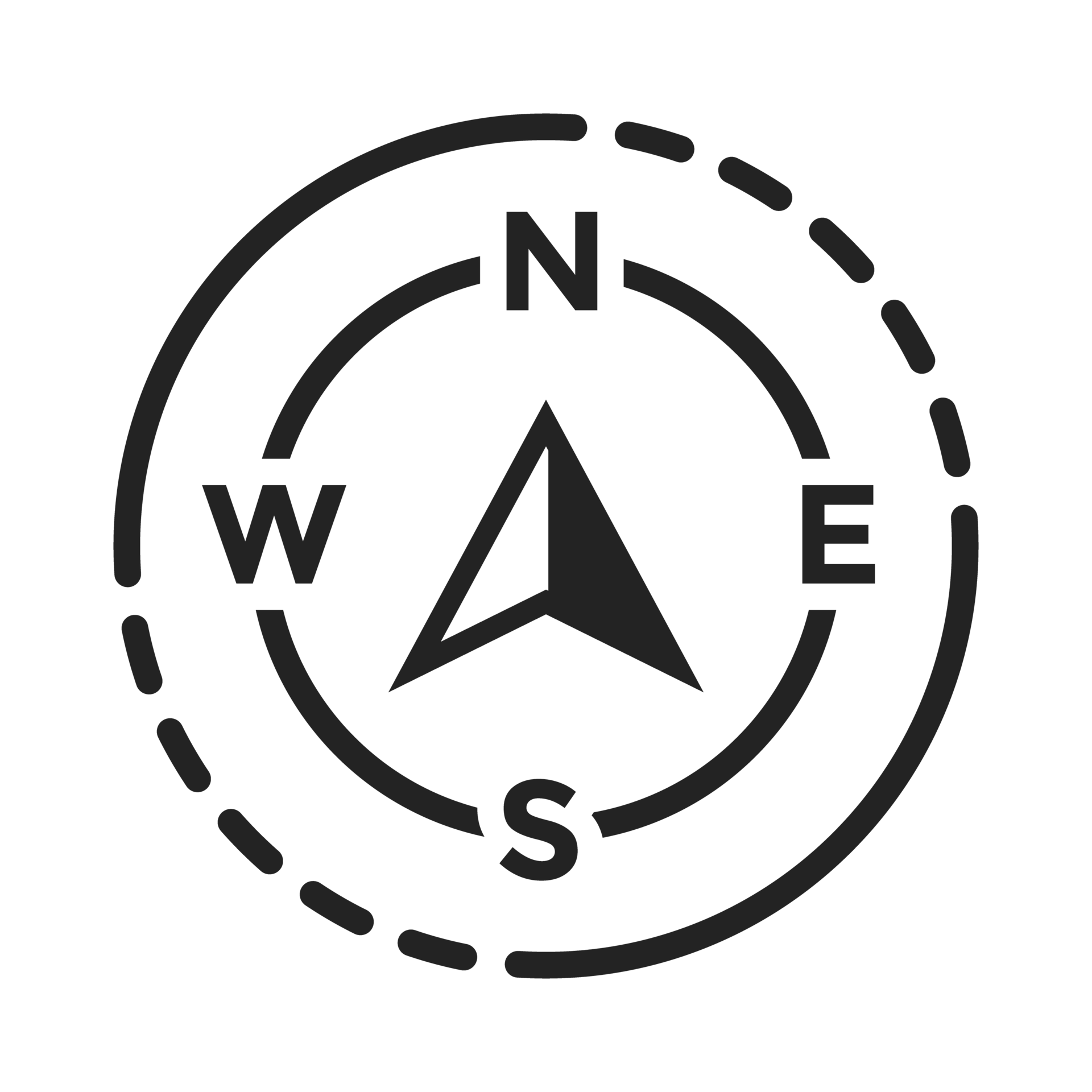 Arrow Compass Icon Geographical Icon Direction Design Elements Navigate Destination Through