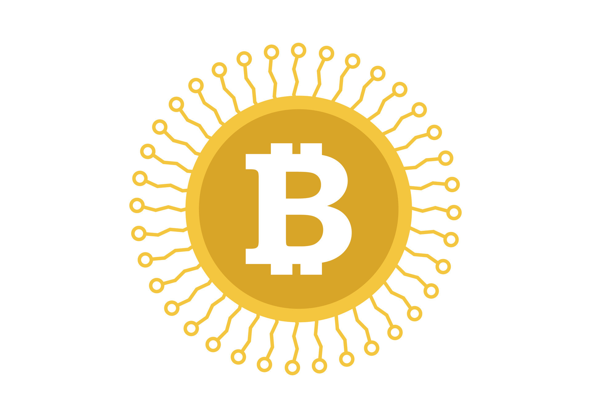 Crypto Currency Icon Golden Bitcoin Vector Logo Digital Payment Symbol 32505579 Vector Art At