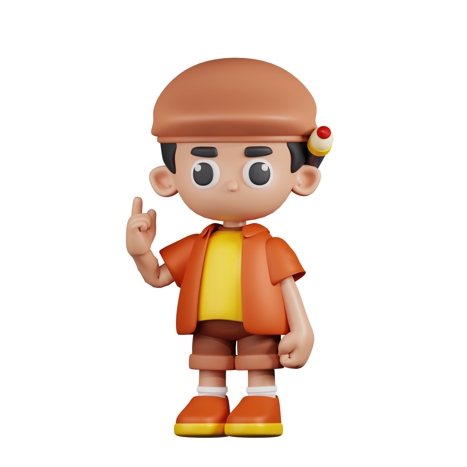 3d Character Artist Giving Advise Pose 3d Render Isolated On