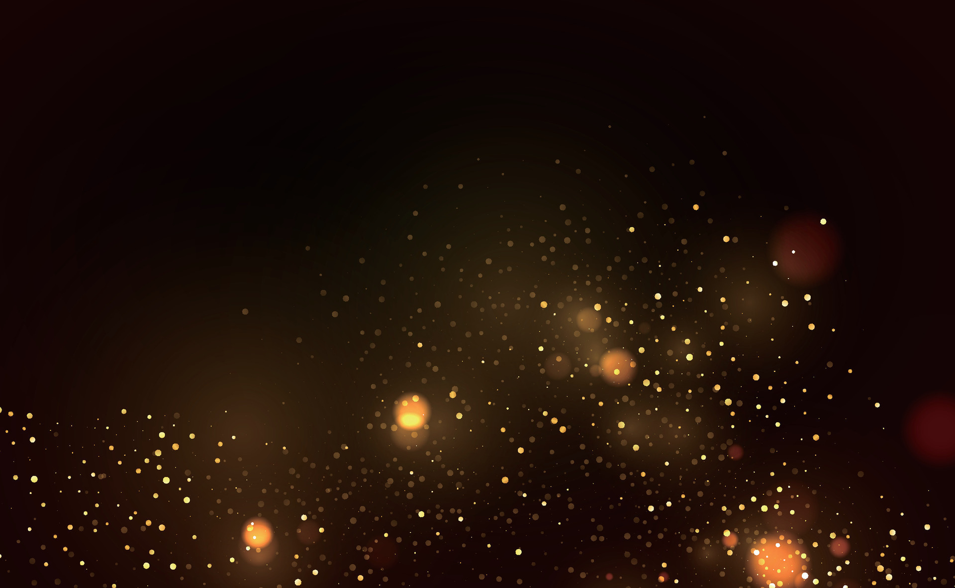 Sparkling dust particles. Glittering golden dust. Abstract background with bokeh effect ...