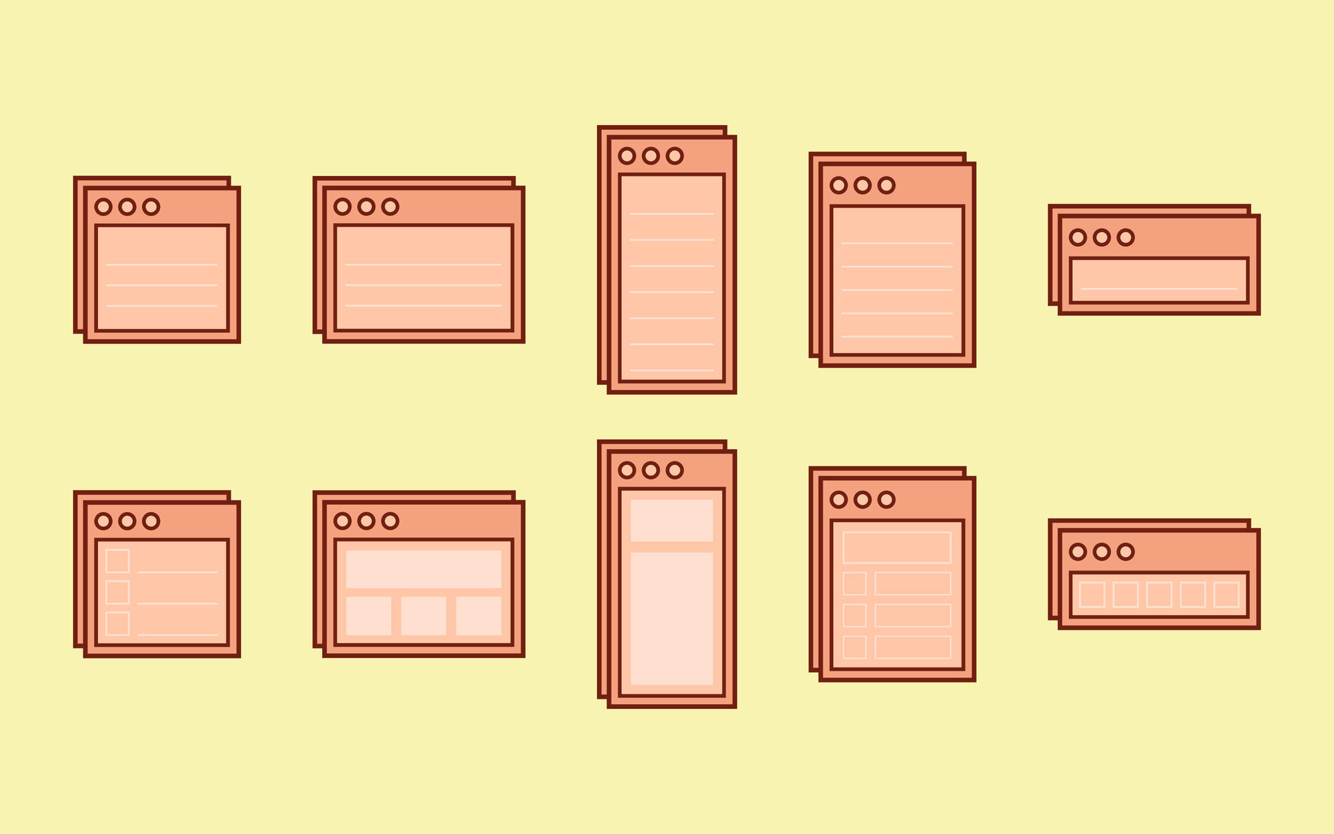 Collection of Notes with UI Window Concepts 32508525 Vector Art at Vecteezy