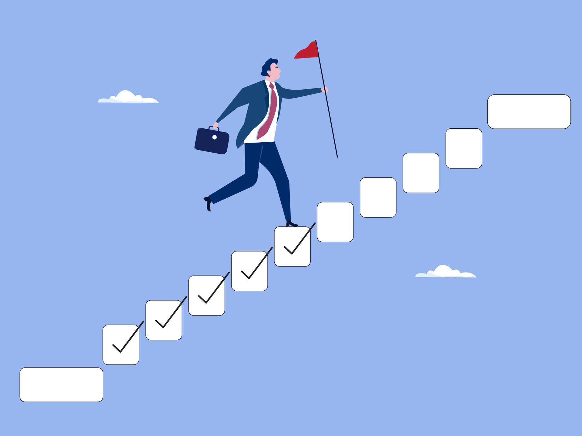 Progression from start to success, development or improvement ...