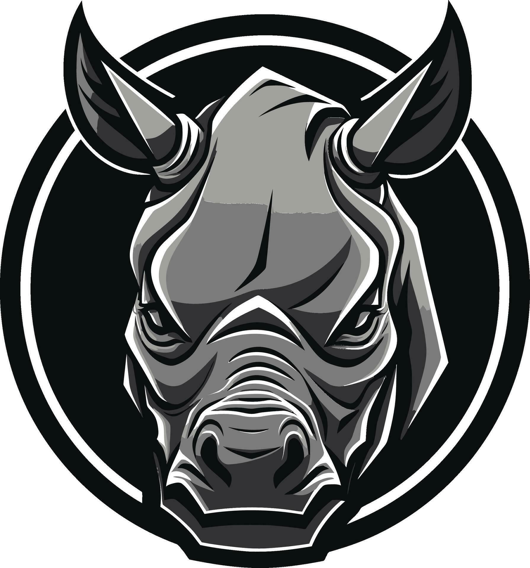 Elegant Serenade in the Savanna Black Rhino Icon Sculpted Elegance in Black Rhino Emblems ...