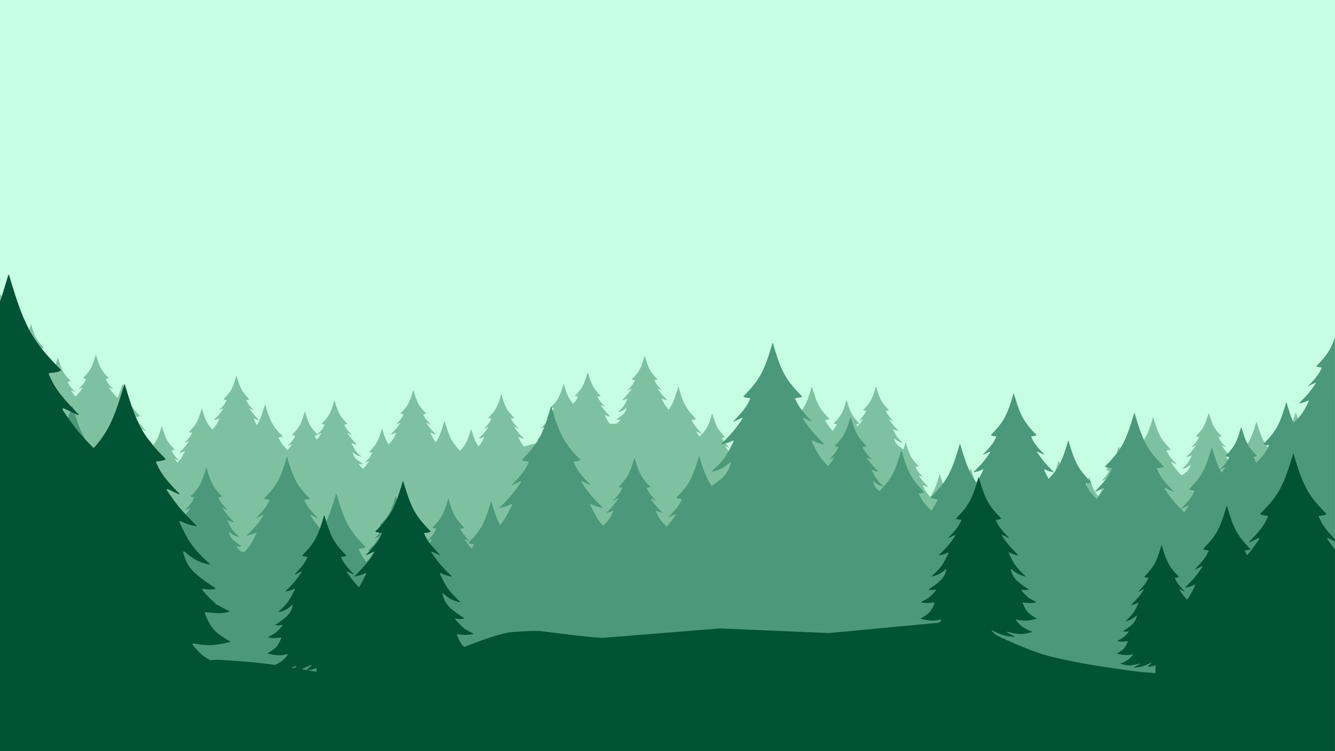 Pine forest landscape vector illustration. Silhouette of coniferous ...