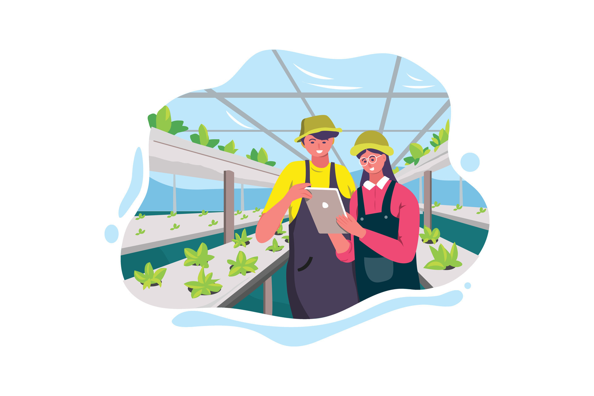 Illustration Of Crop Monitoring Via Smart Device 32514918 Vector Art At Vecteezy