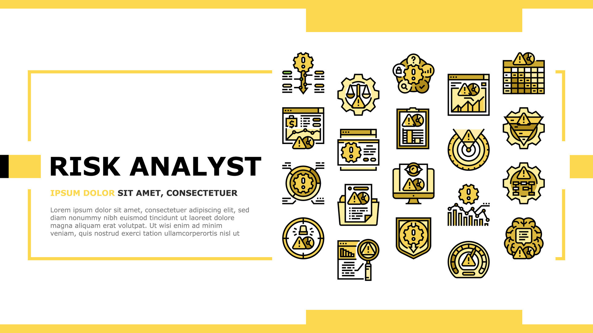Risk Analyst Business Landing Header Vector 32515771 Vector Art At Vecteezy