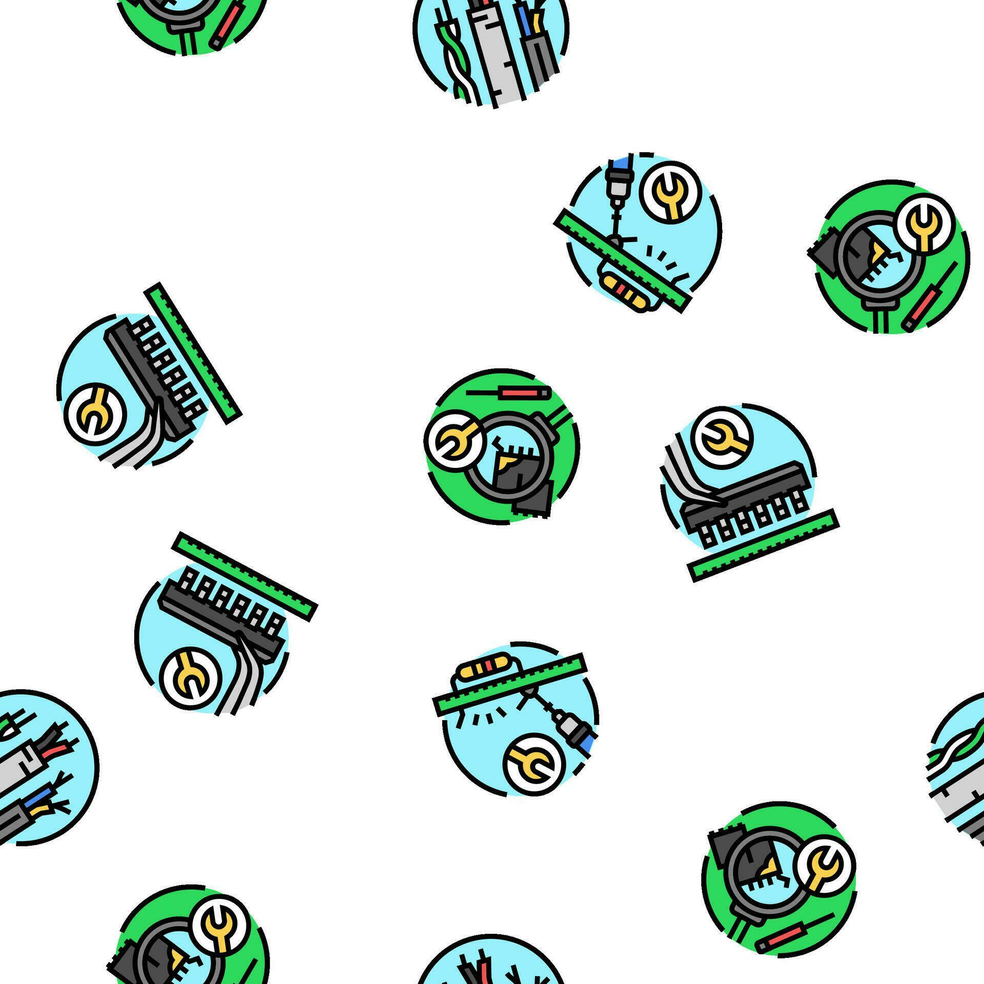 electronics technician technology seamless pattern vector 32515907 ...