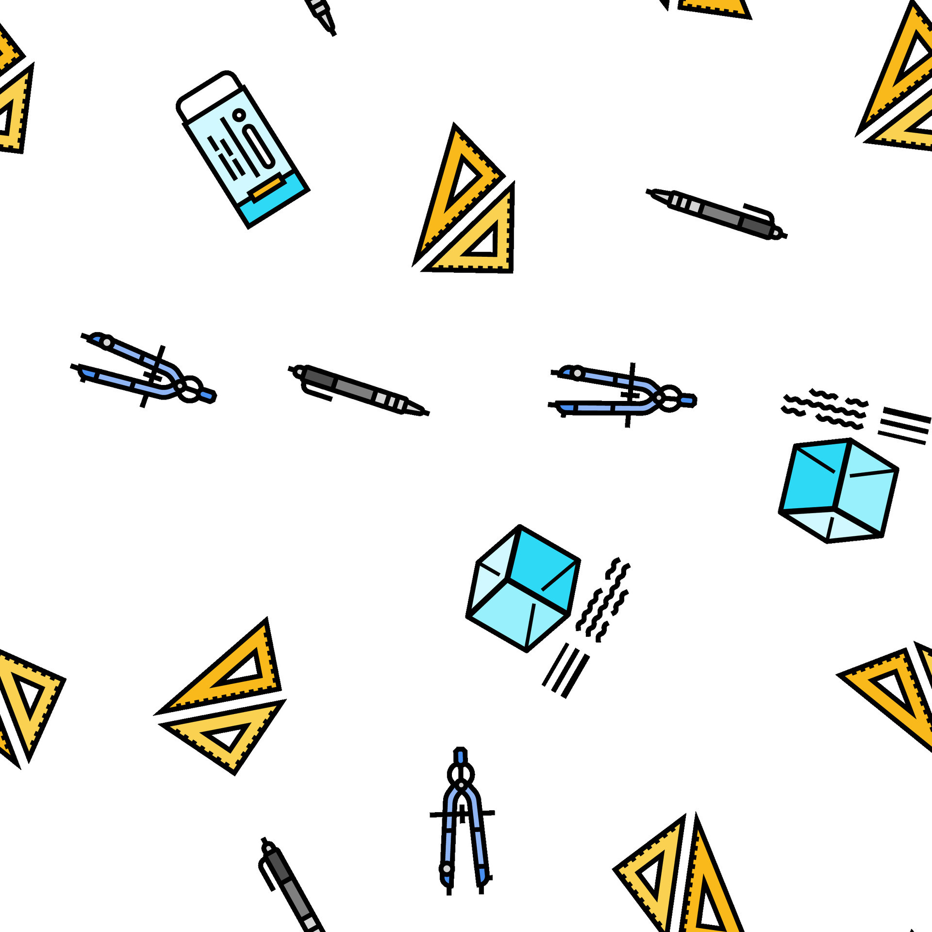 engineer construction architect vector seamless pattern 32515910 Vector ...