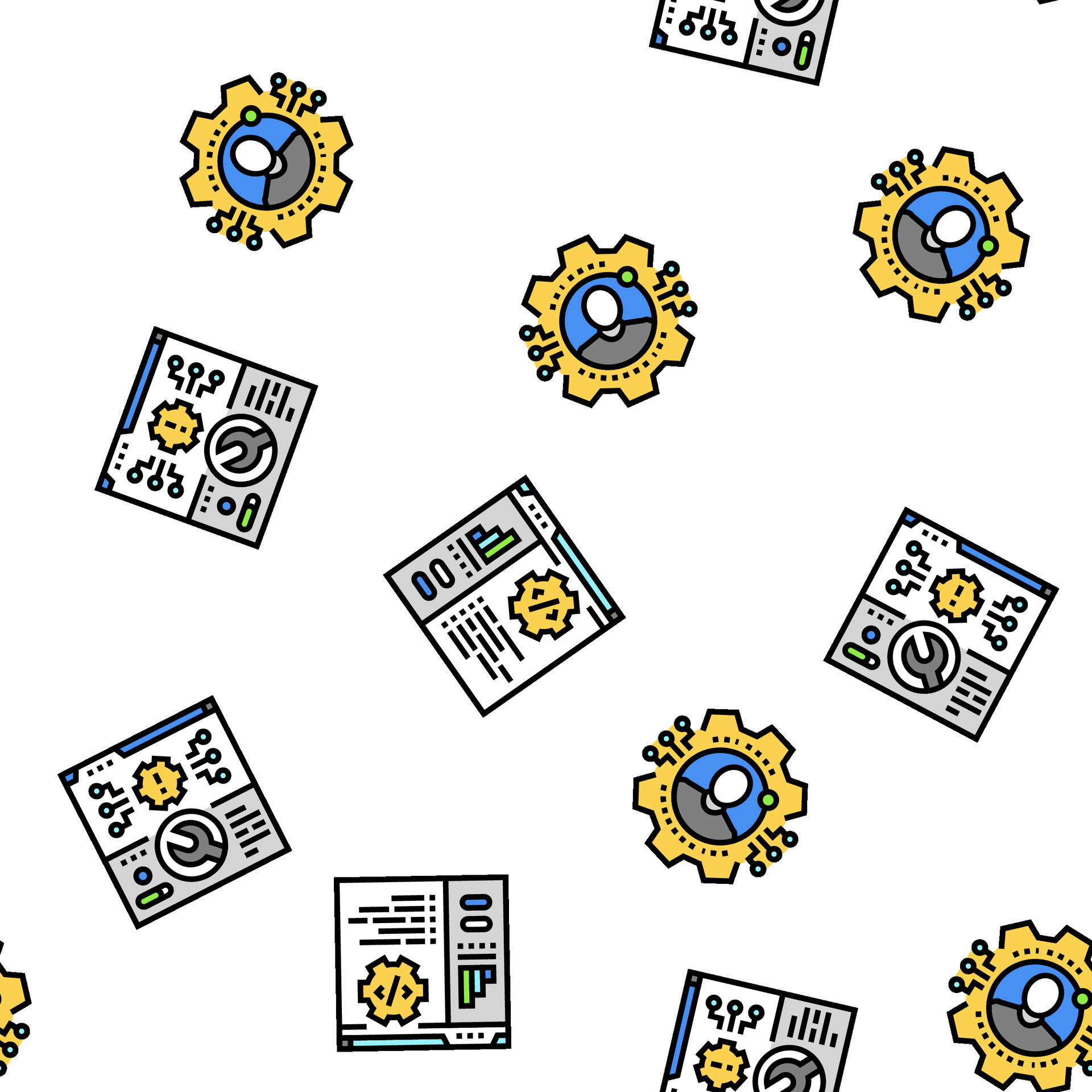System Analyst Data Seamless Pattern Vector 32515917 Vector Art At Vecteezy