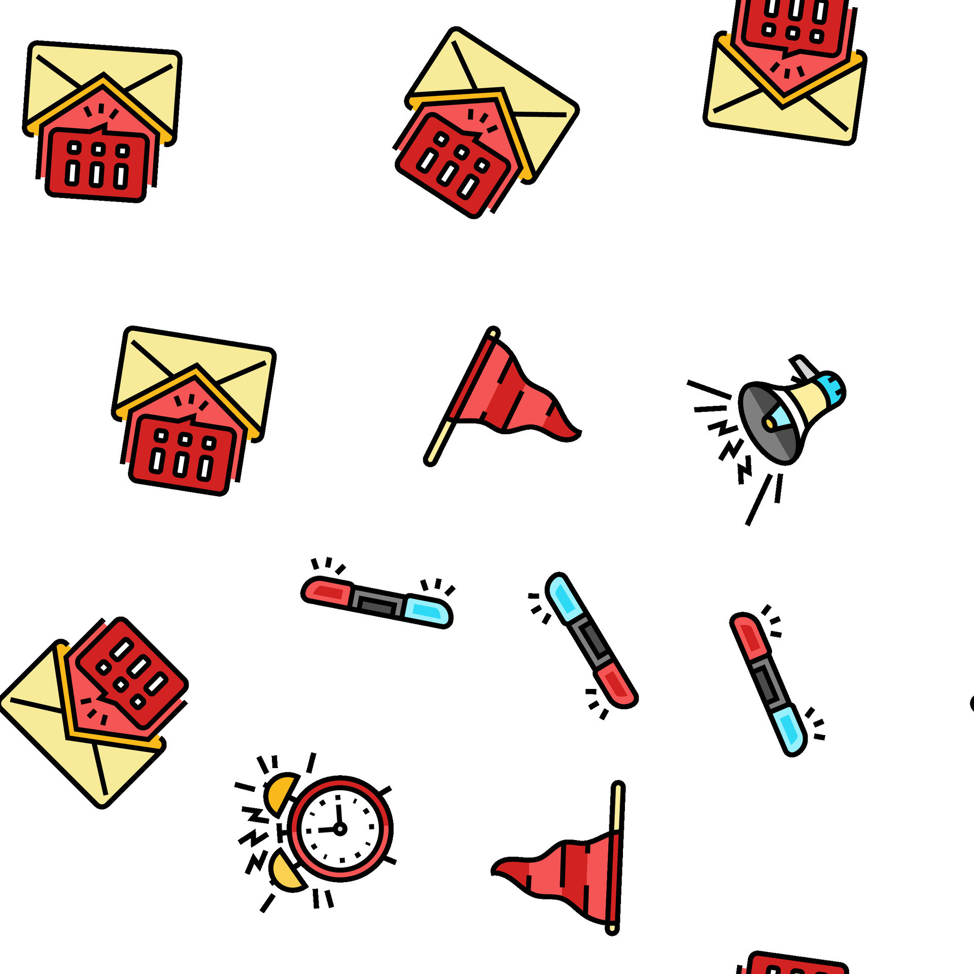 Alert Attention Signal Caution Vector Seamless Pattern 32515996 Vector