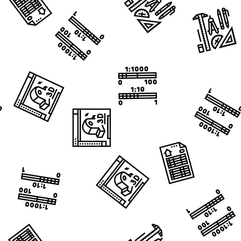 engineer construction architect vector seamless pattern 32516188 Vector Art at Vecteezy