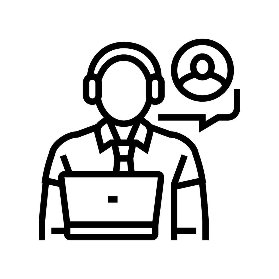 Customer Interaction Social Media Line Icon Vector Illustration 32516443 Vector Art At Vecteezy