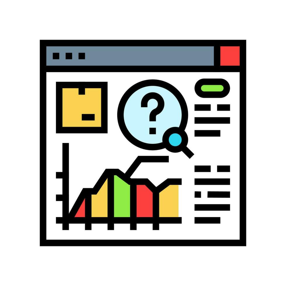 demand forecasting logistic manager color icon vector illustration ...