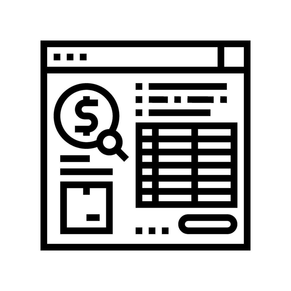 Cost Analysis Logistic Manager Line Icon Vector Illustration 32516564 Vector Art At Vecteezy