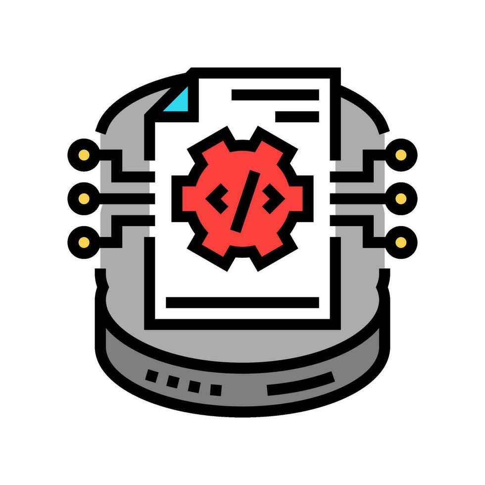 Schema Development Database Color Icon Vector Illustration 32517404