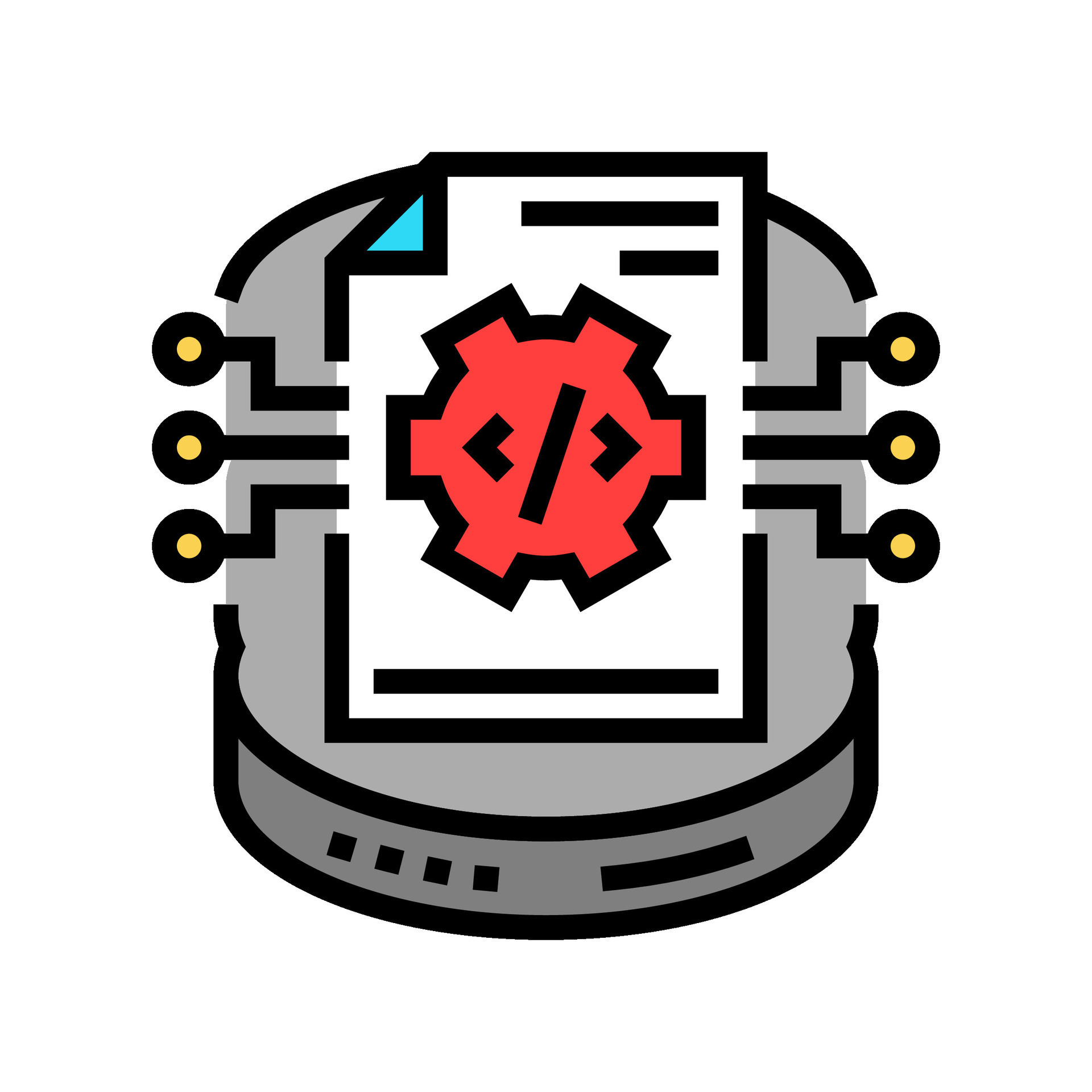 schema development database color icon vector illustration 32517404 ...