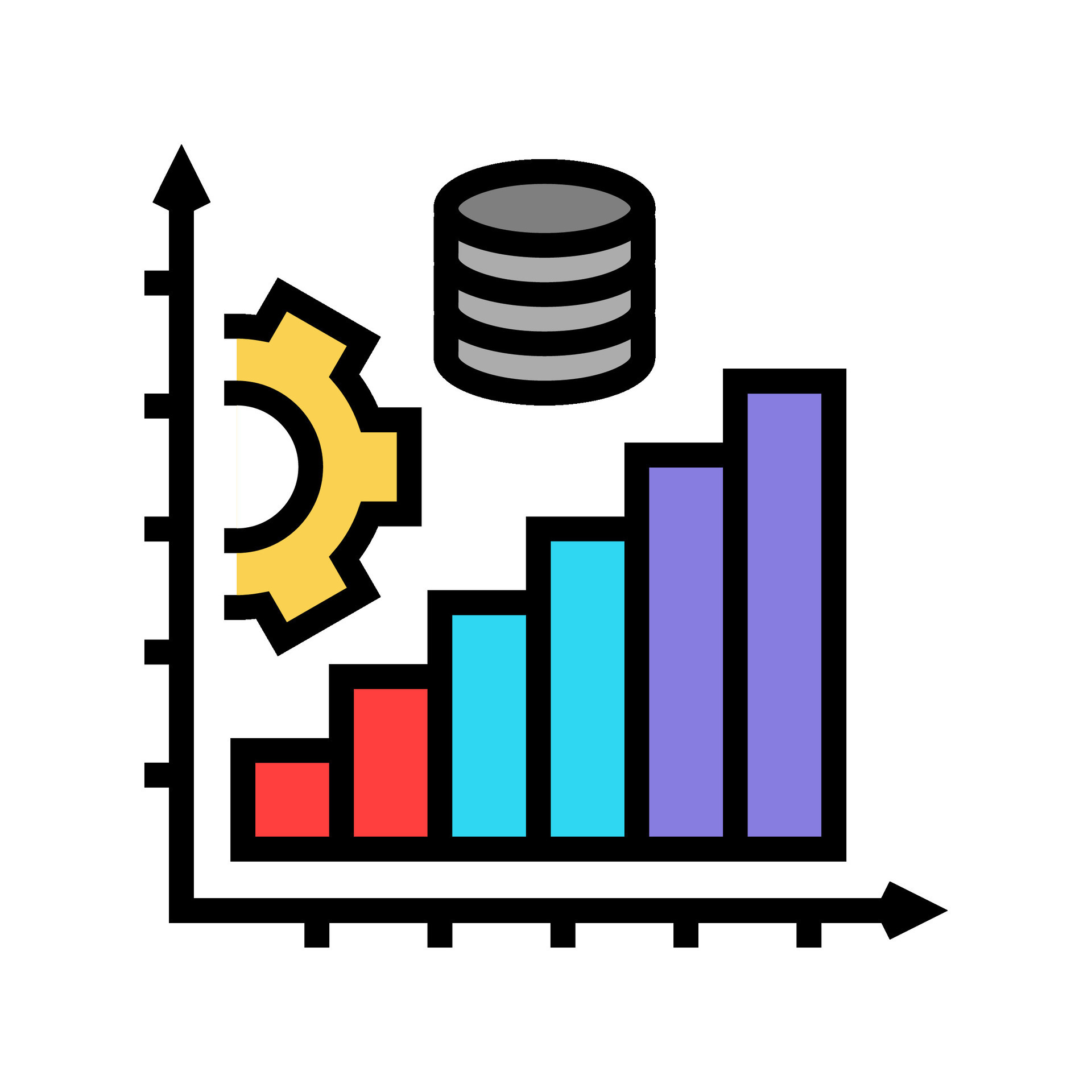 performance tuning database color icon vector illustration 32517426 ...