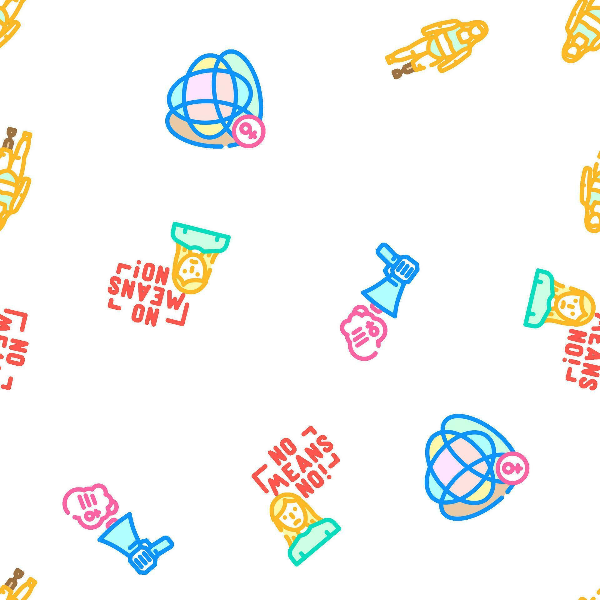 Feminist Female Women Seamless Pattern Vector 32517960 Vector Art At