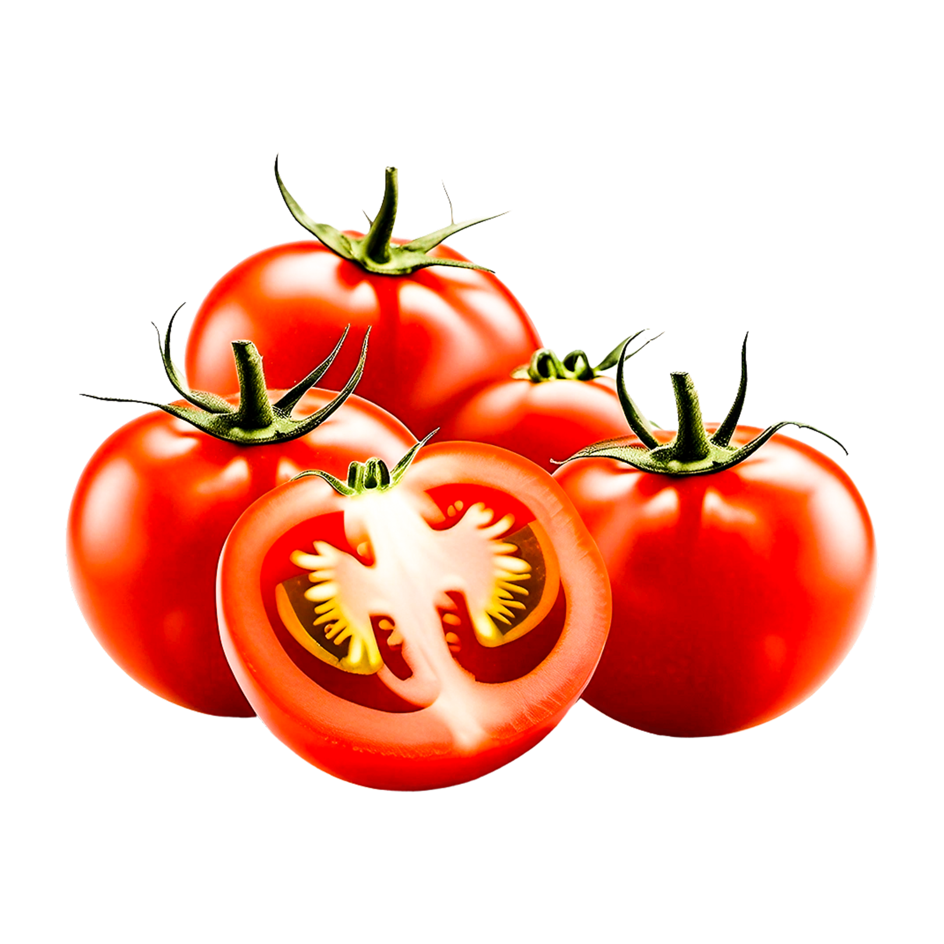 Fresh Tomatoes With Leaves Generative Ai 32518083 Png