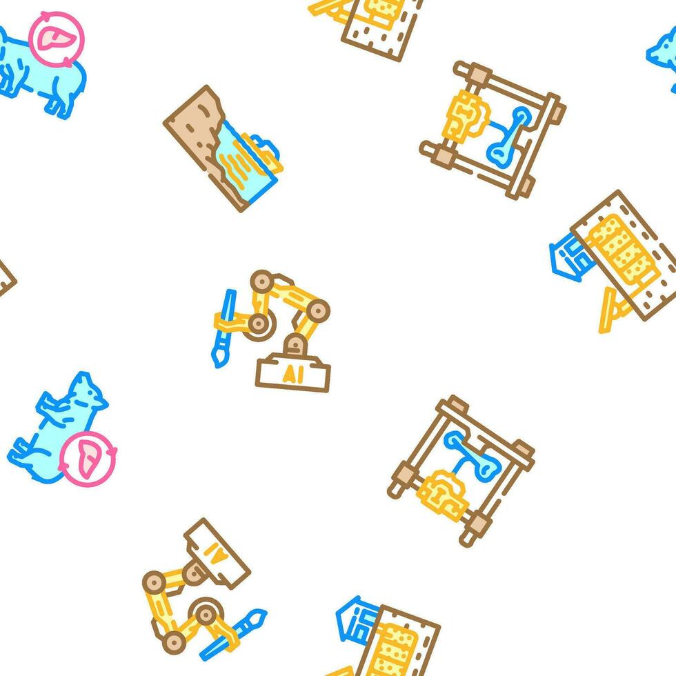 future technology digital data vector seamless pattern 32518205 Vector ...