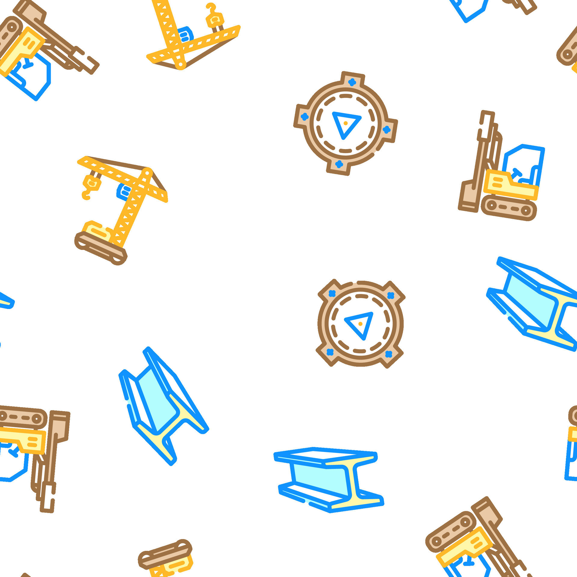 Civil Engineer Construction Vector Seamless Pattern 32518210 Vector Art