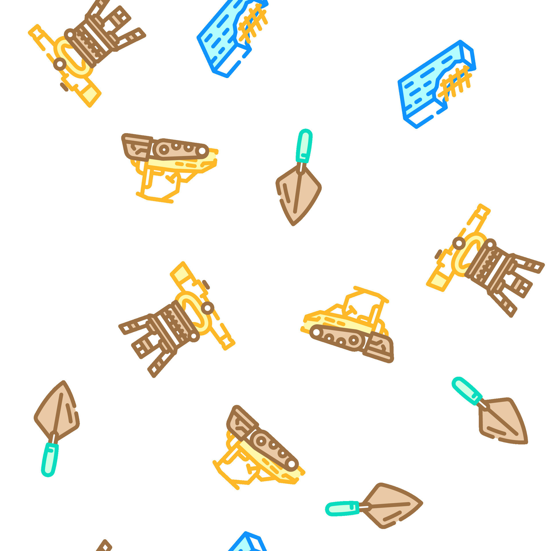 Civil Engineer Construction Vector Seamless Pattern 32518230 Vector Art