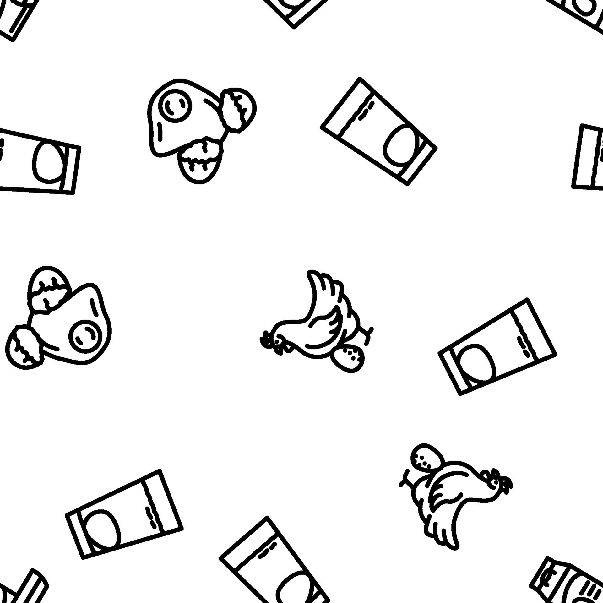 Chicken Egg Farm Brown Vector Seamless Pattern 32518366 Vector Art At