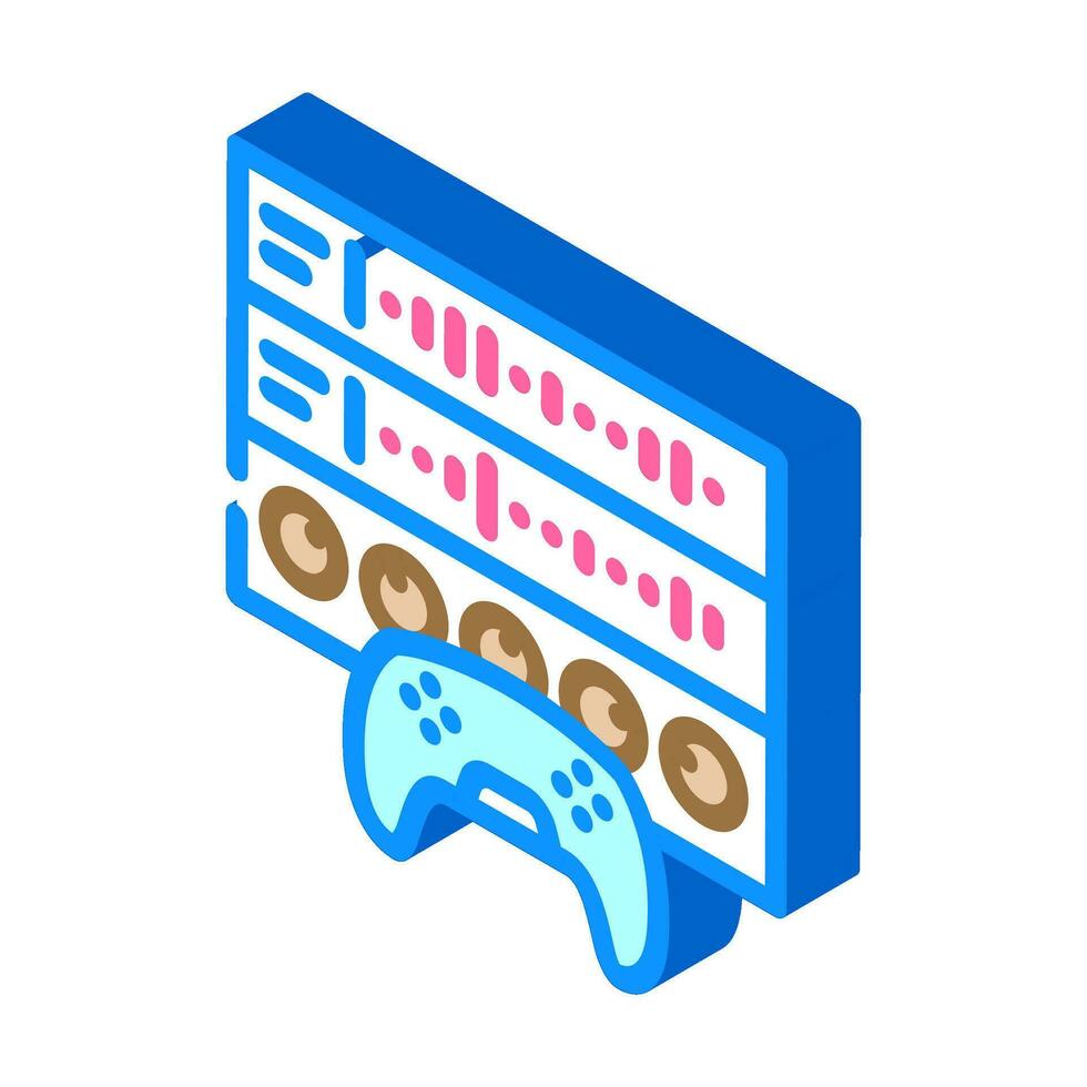 sound design game development isometric icon vector illustration ... sound design game development isometric icon vector illustration ...