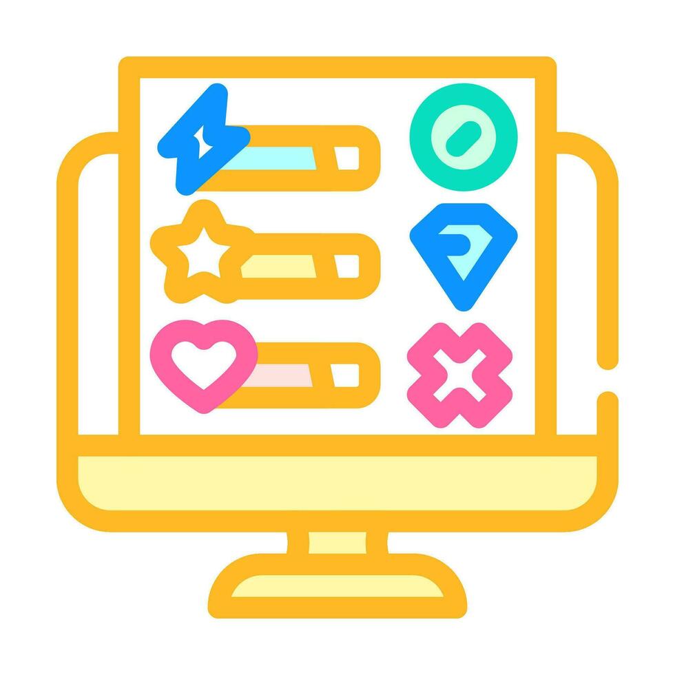 user interface design game development color icon vector illustration ... user interface design game development color icon vector illustration ...