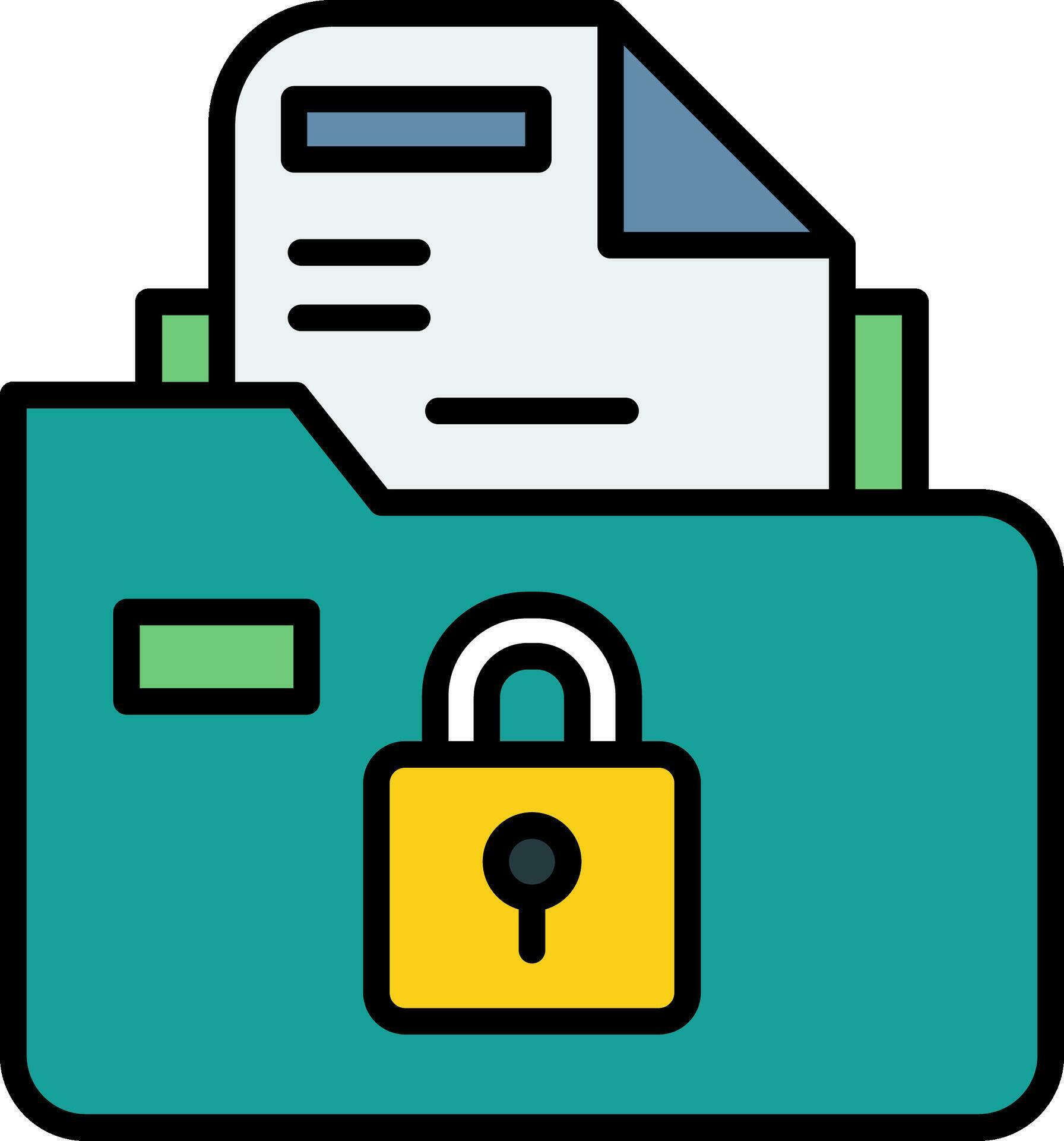 Secure Folder Vector Icon 32523664 Vector Art at Vecteezy