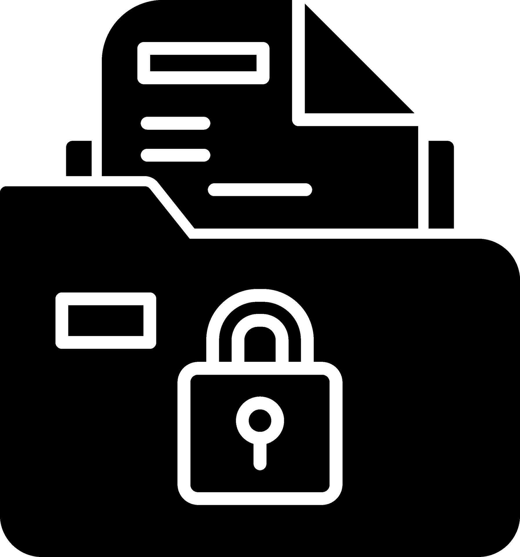 Secure Folder Vector Icon 32528007 Vector Art at Vecteezy