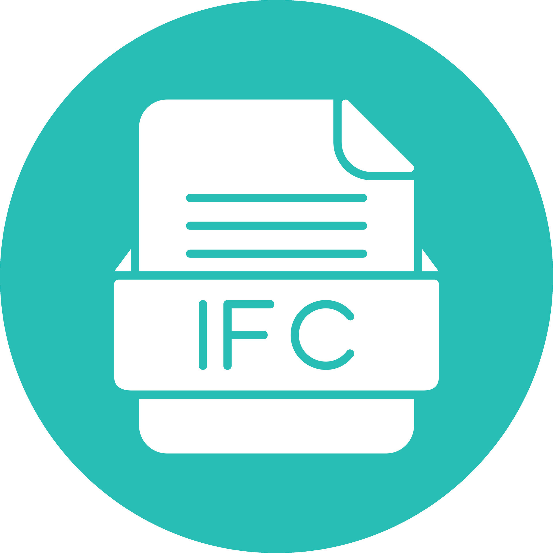 Ifc File Format Vector Icon 32528835 Vector Art At Vecteezy