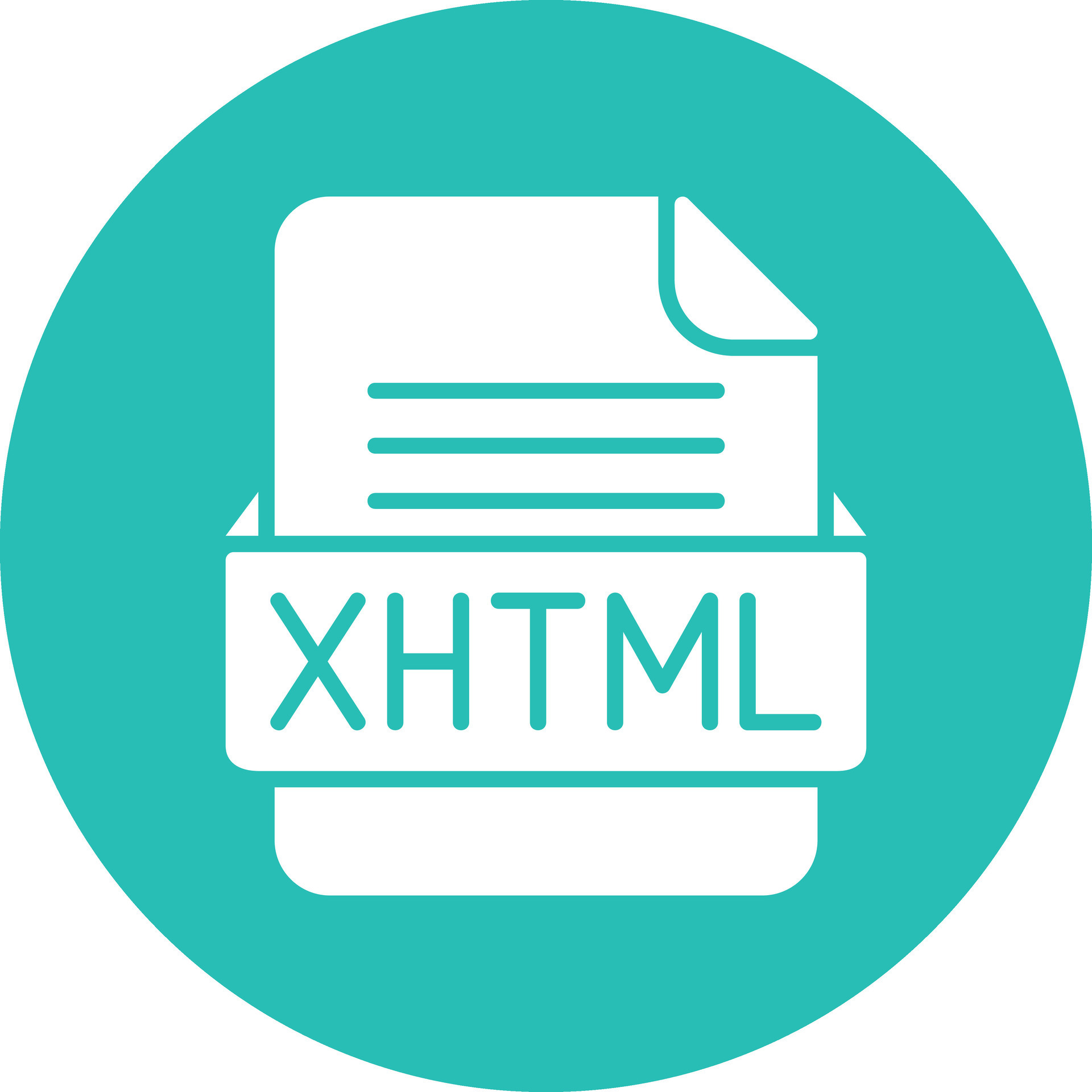 XHTML File Format Vector Icon 32529302 Vector Art at Vecteezy