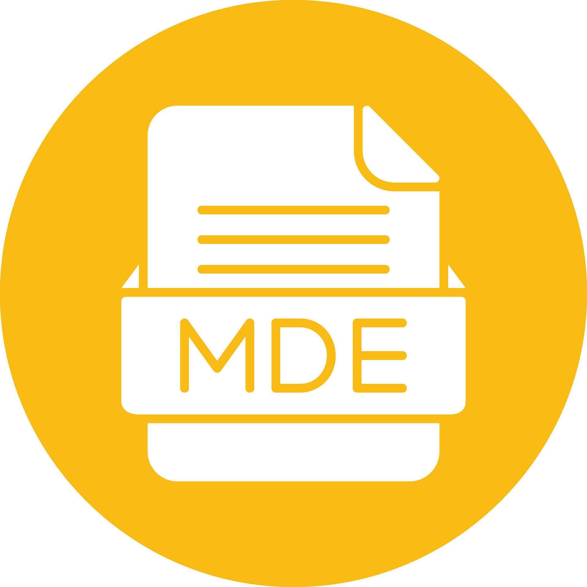 MDE File Format Vector Icon 32529490 Vector Art at Vecteezy