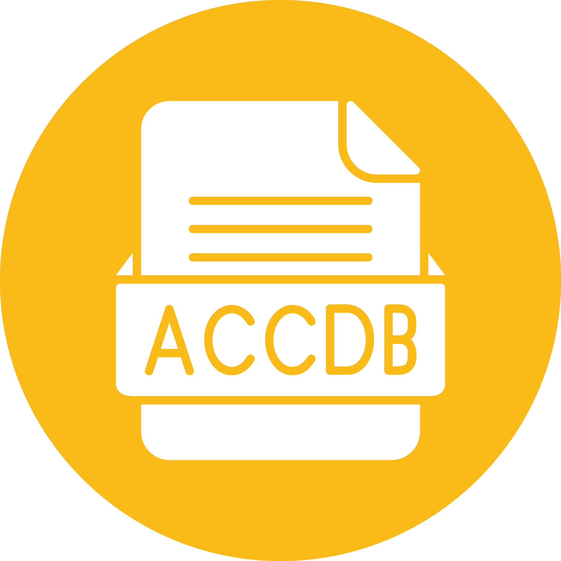 Accdb File Format Vector Icon 32530122 Vector Art At Vecteezy