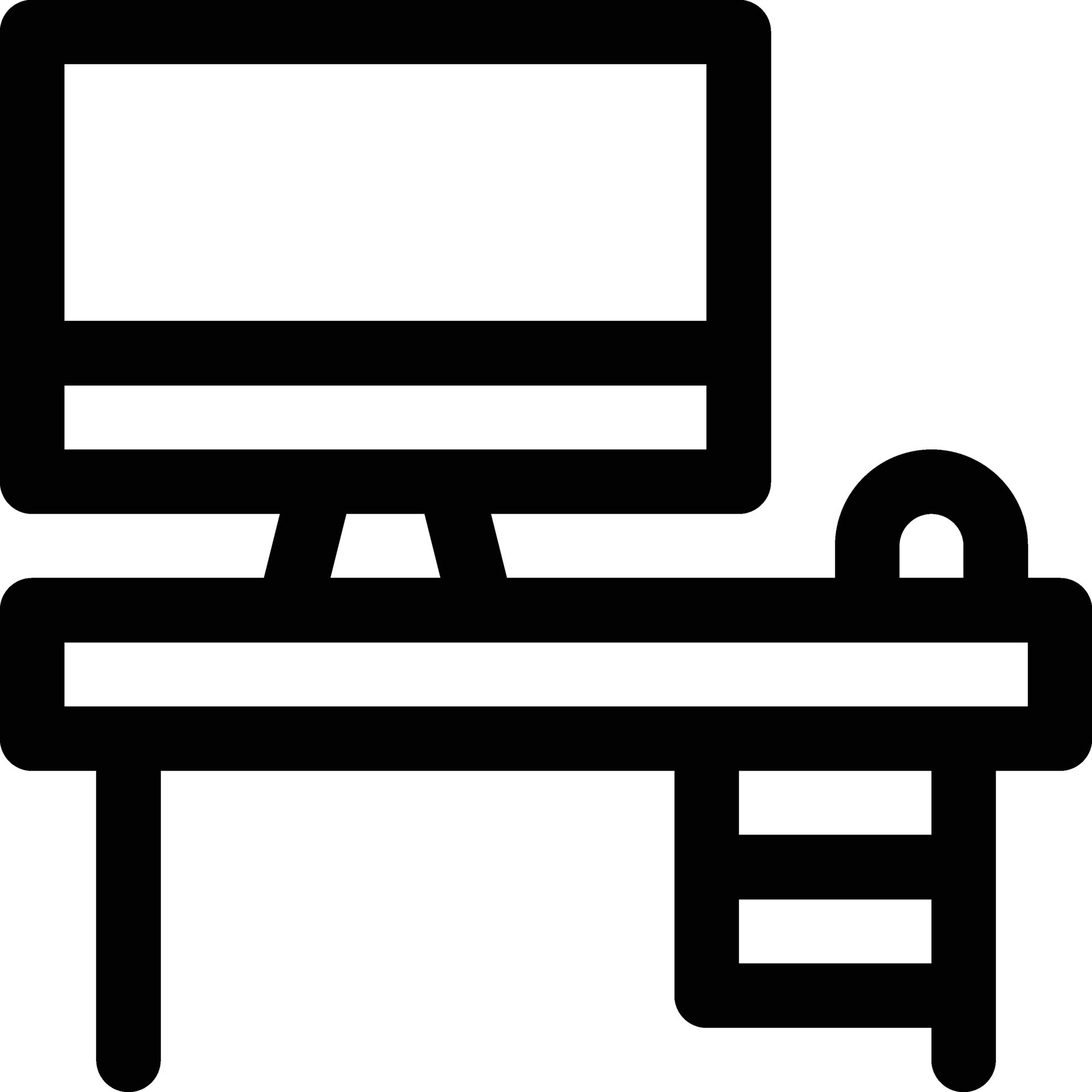 Computer Table Vector Icon 32532340 Vector Art at Vecteezy
